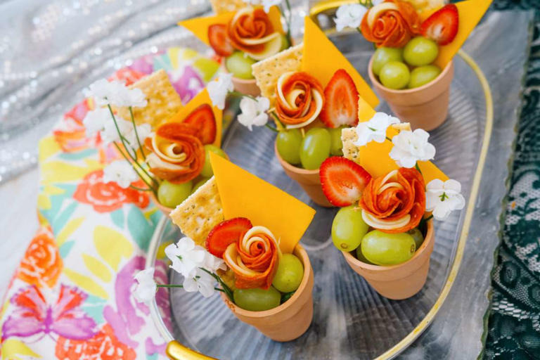 How to use flower pots to make individual charcuterie cups