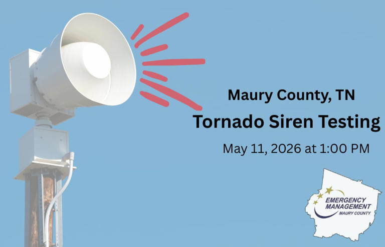 Maury County to test newly installed tornado sirens in mid-May
