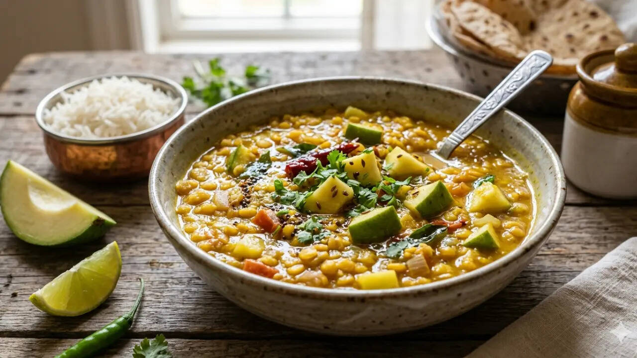 How to make raw mango dal fry for summer dinner at home