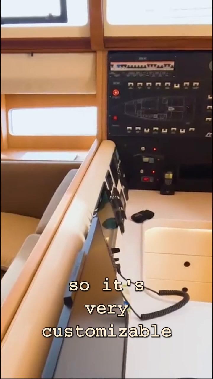 Inside the uniquely designed Stem 50 aluminum yacht