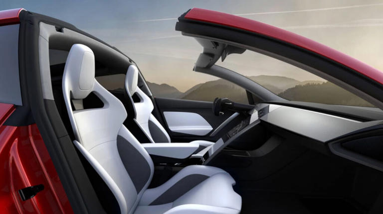 Tesla’s Roadster got a new logo that looks like a V, now it just needs ...