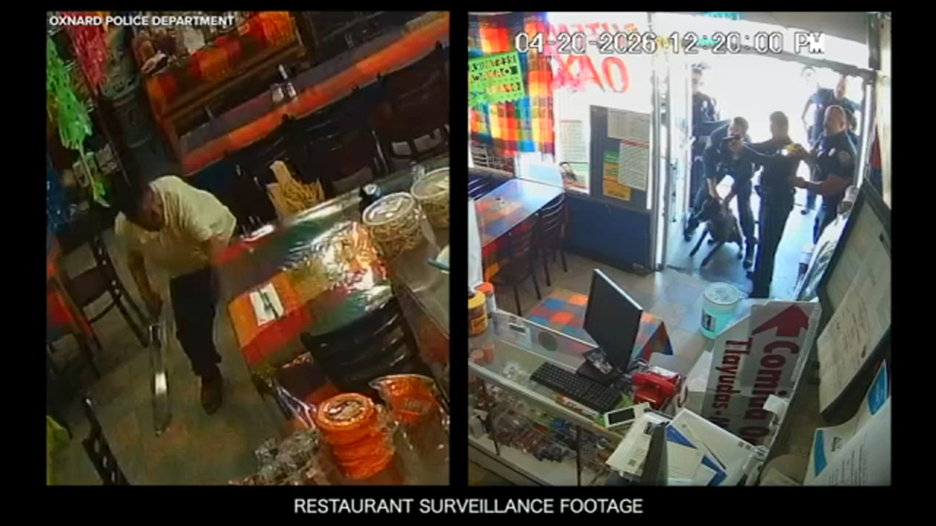 Machete-wielding man shot by police inside SoCal restaurant, video shows