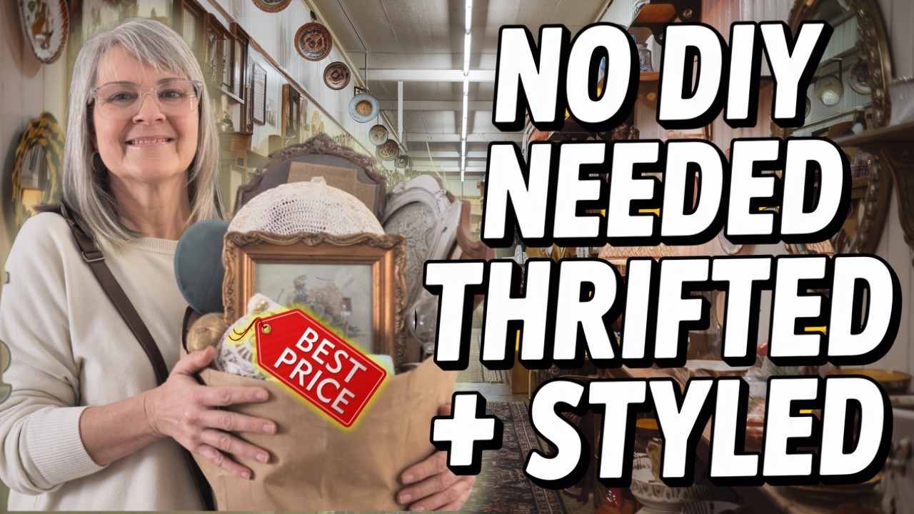 Styled straight from the thrift store - no DIY needed!