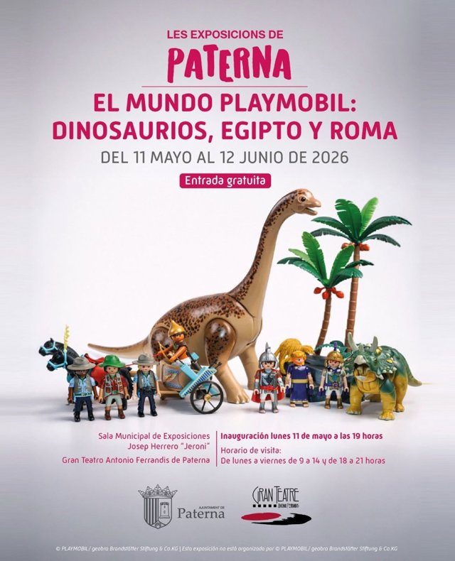 Paterna acoge la exposición 'El mundo Playmobil. Dinosaurios, Egipto y ...