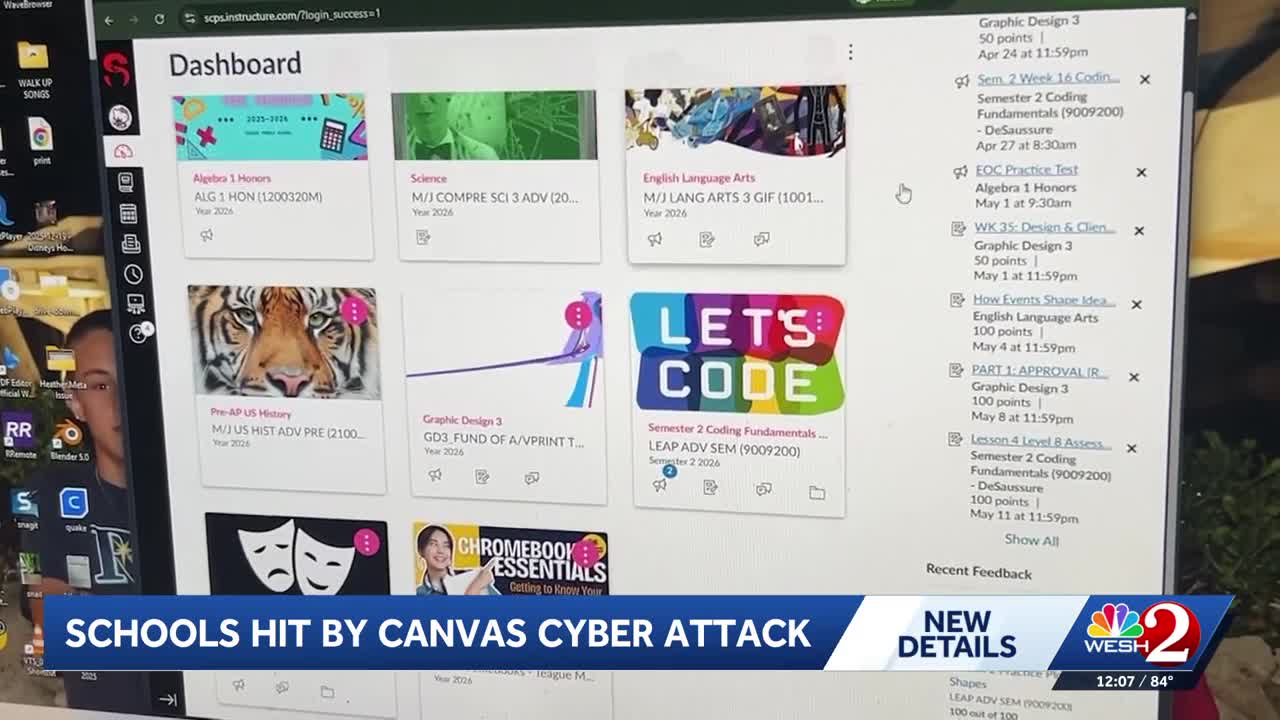 Cyberattack disrupts Canvas learning platform across Central Florida ...