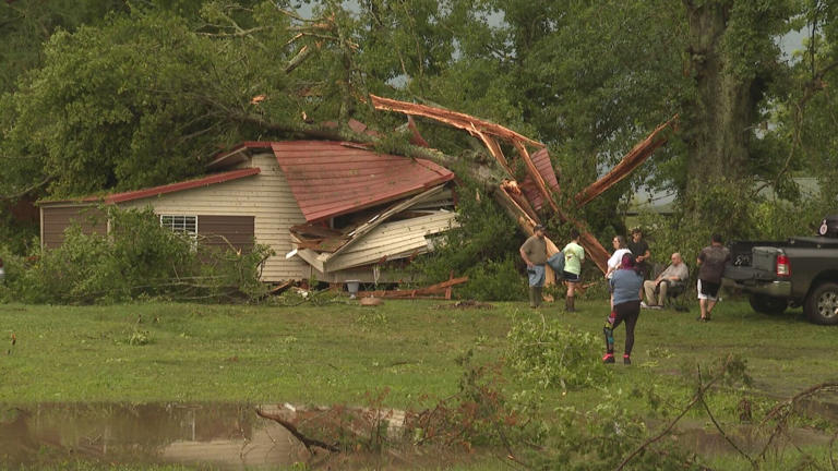 Plaucheville storm damage caused by a macroburst, not a tornado