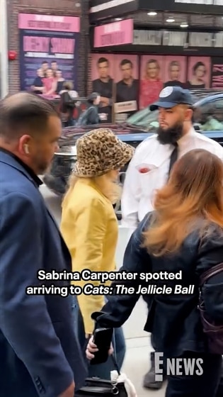 Sabrina Carpenter arrives for Cats: The Jellicle Ball