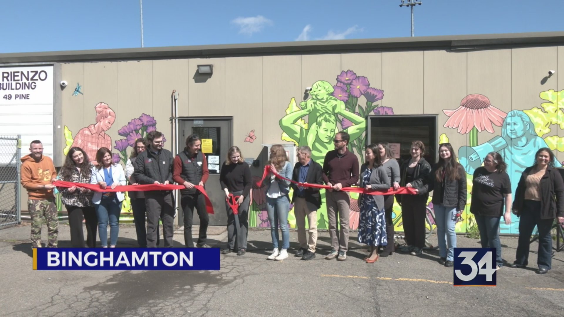 Ribbon cutting held for a mural in Binghamton