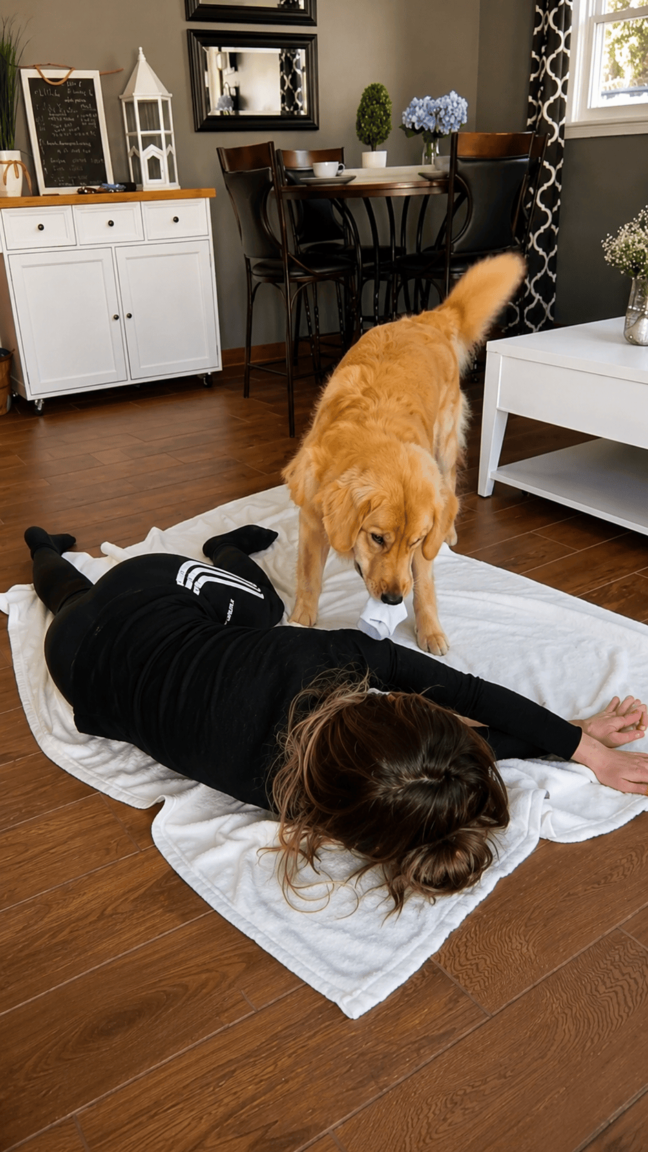 Golden retriever handles emergency very poorly