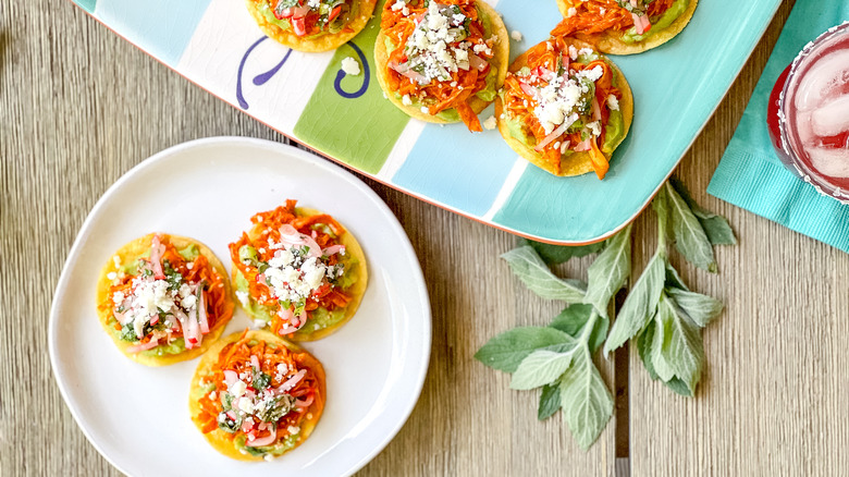 Tinga chicken mini tostadas recipe