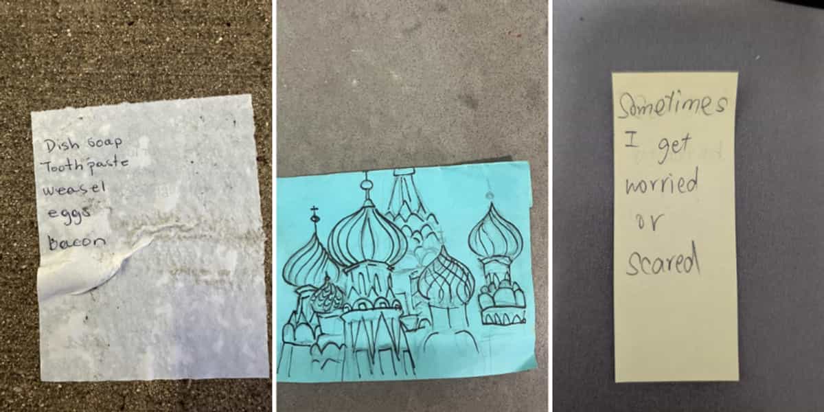 Strange pieces of paper people found this month