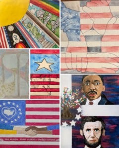 See student entries from Fly Your Flag contest, with chance to win prizes