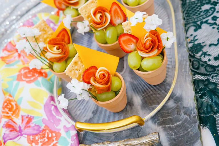 How to use flower pots to make individual charcuterie cups