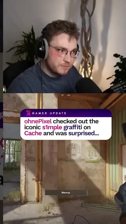 ohnePixel visits s1mple graffiti on Cache in CS2!