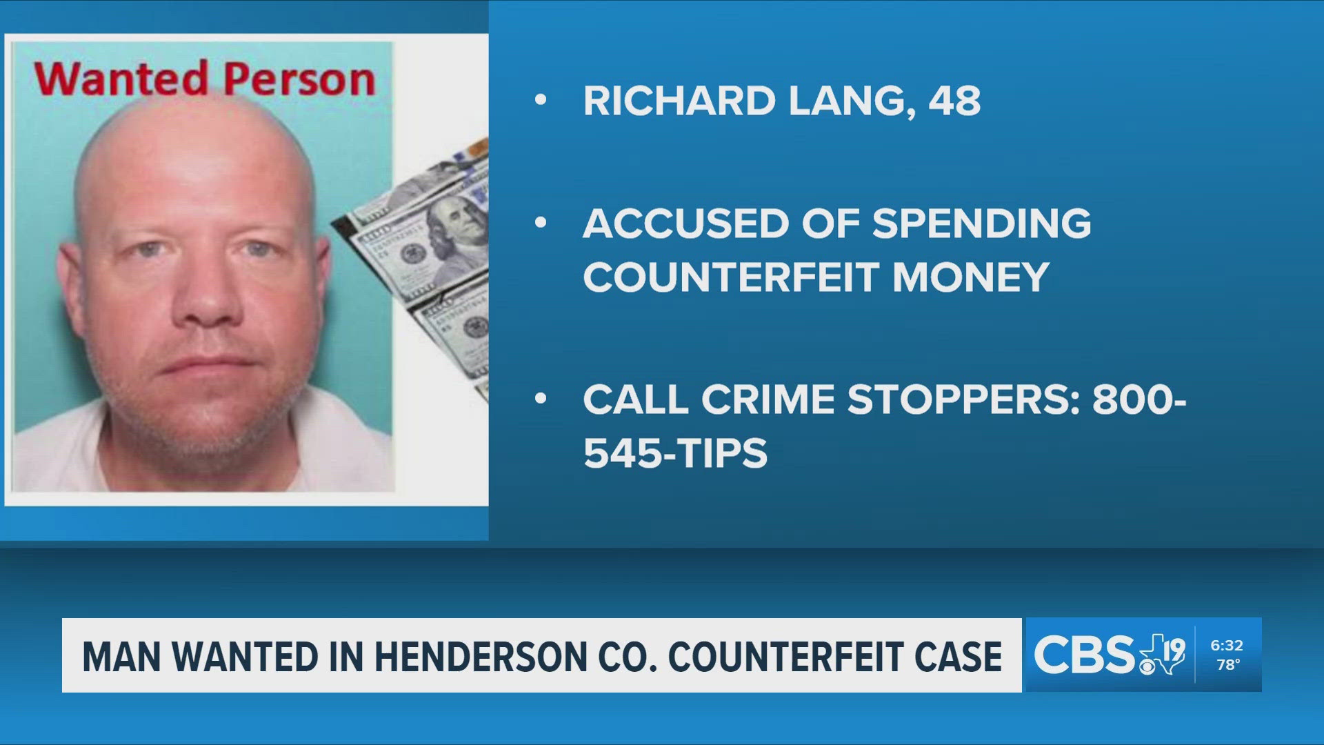 Henderson County deputies search for suspect in counterfeit money case