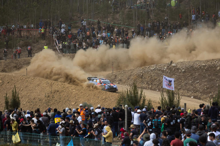 WRC Portugal: Adrien Fourmaux off gives Sebastien Ogier rally lead