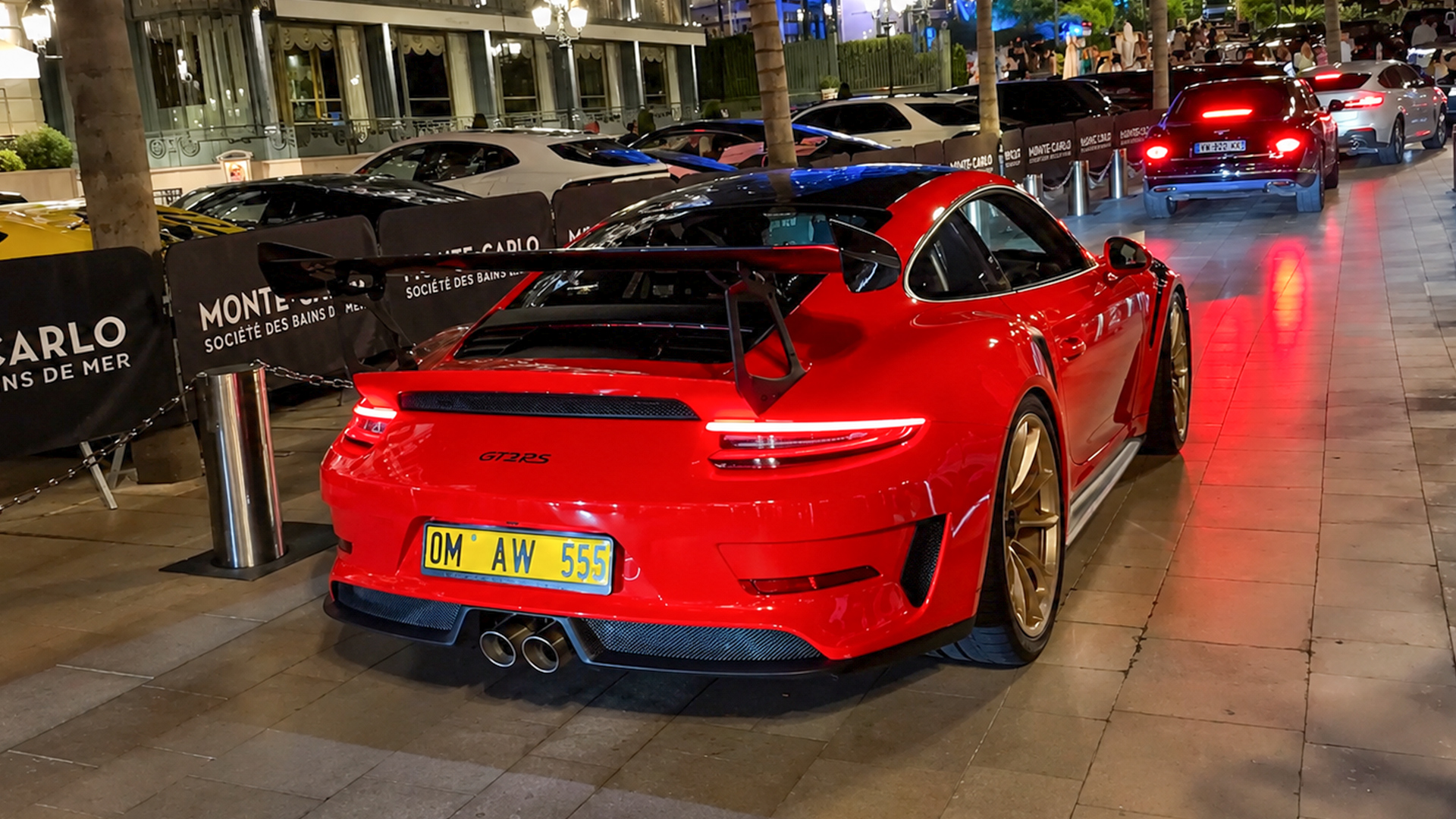 $700K Porsche 911 GT2 lights up Monaco at night