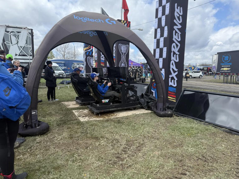 NASCAR fun zone: Simulators & NASCAR trophies await