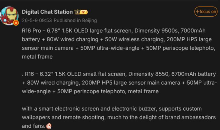 Oppo Reno 16 and Reno 16 to feature an “intelligent electronic screen ...