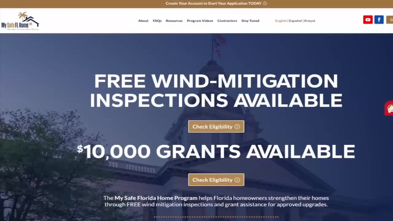My Safe Florida Home grants still available in 2026