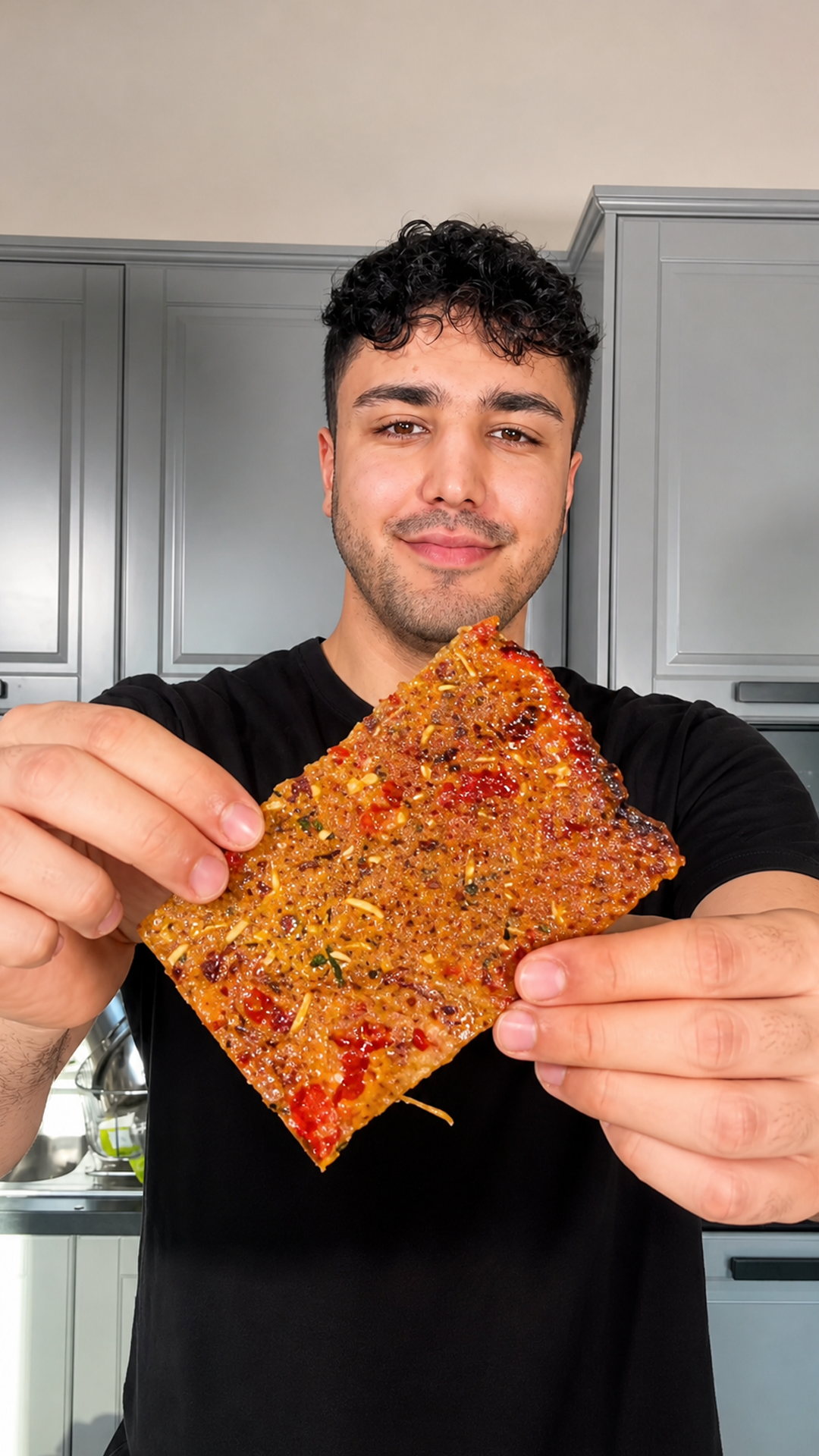 Crispy outside, soft veggie bread inside