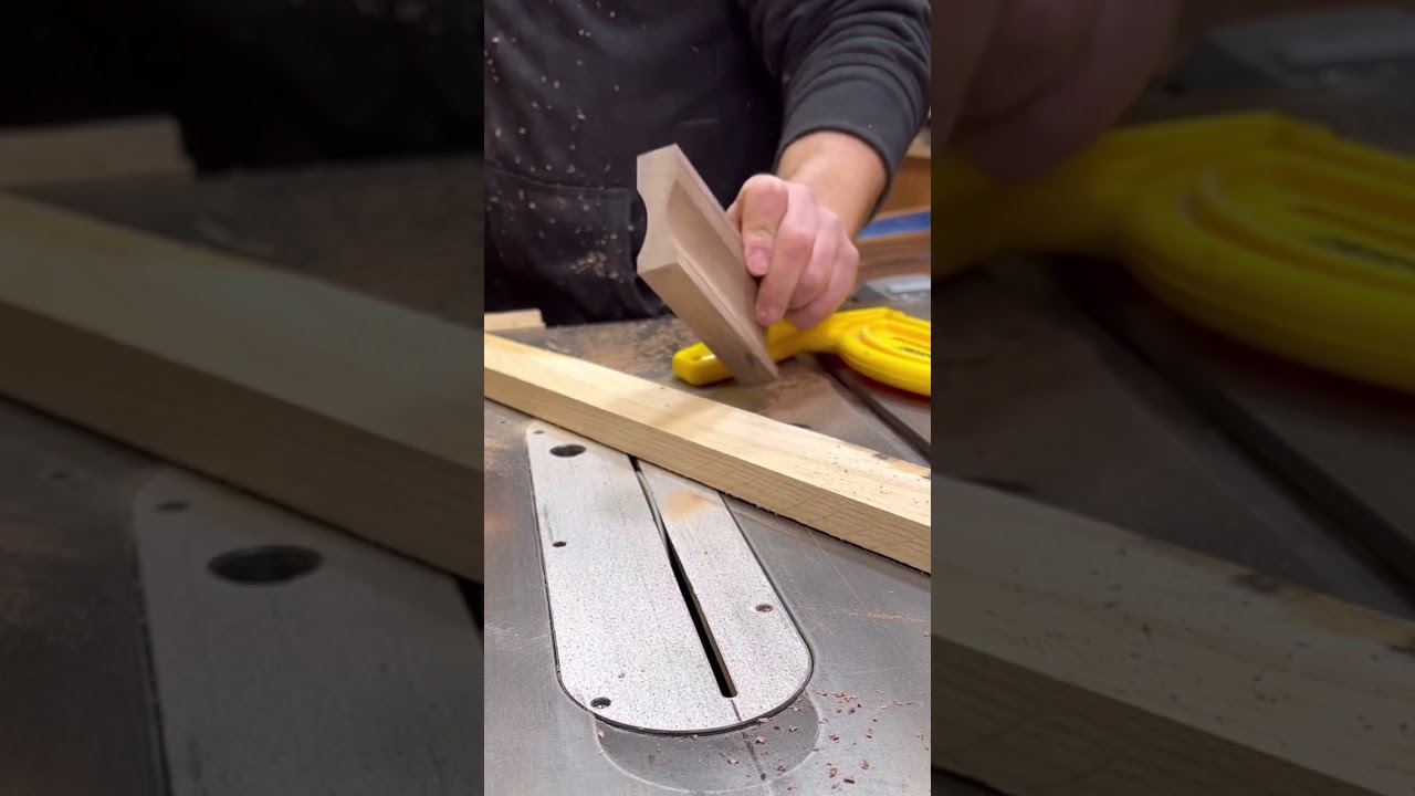 Coving on the tablesaw to make door pulls #woodworking #tablesaw #tools