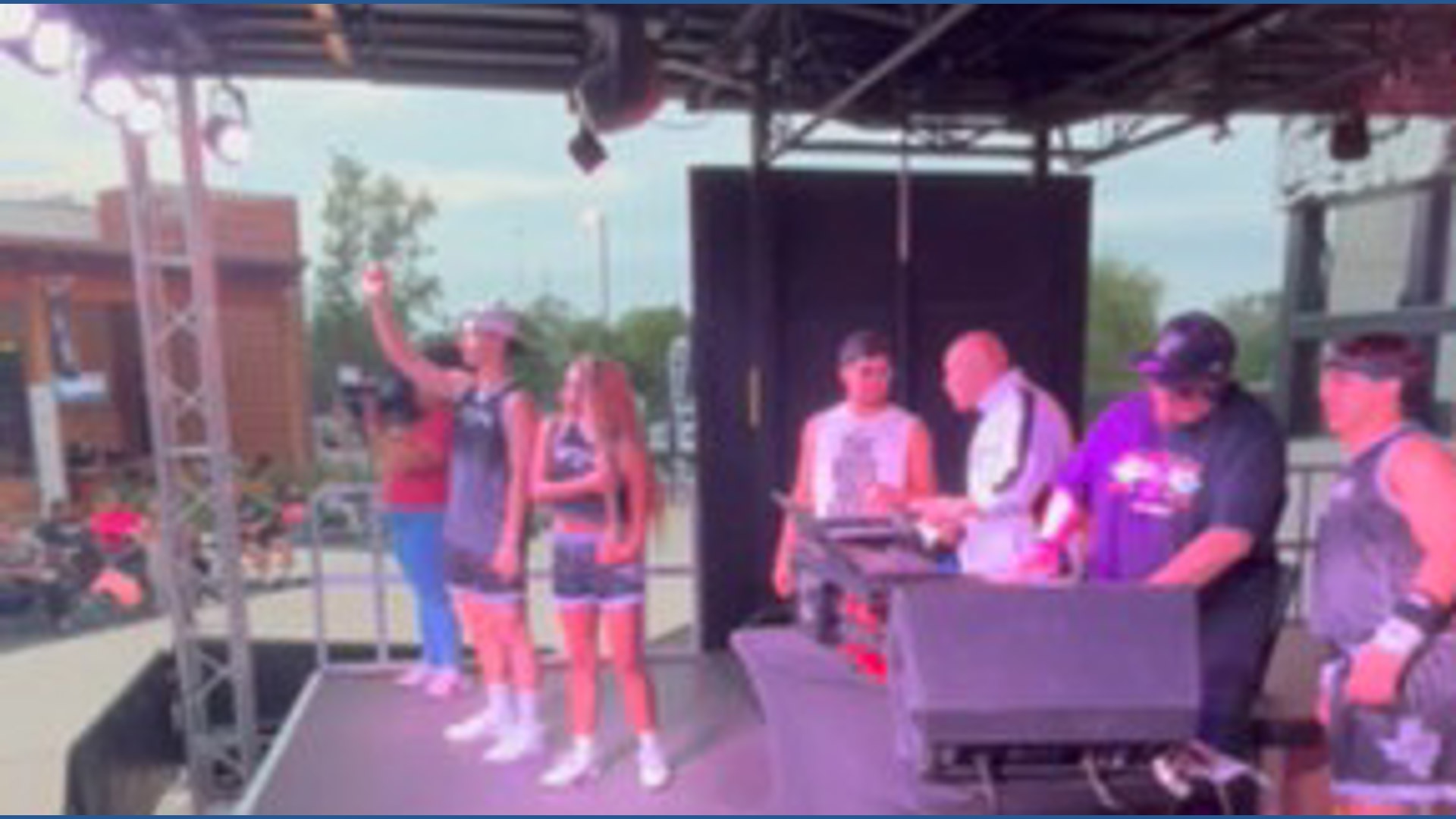 Pregame dance party at Spurs watch party for Game 3
