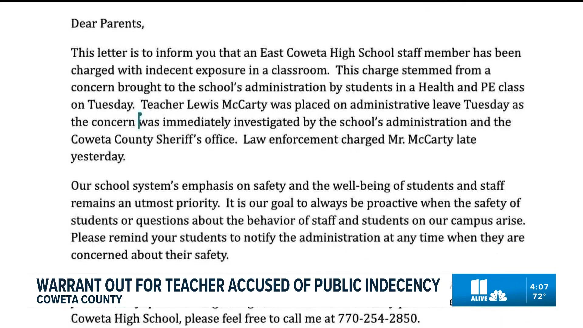 Active warrant | Coweta County teacher accused of indecent exposure ...