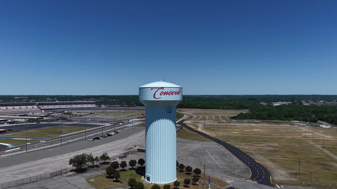Aerial view of Charlotte Motor Speedway showcases iconic quad-oval ...