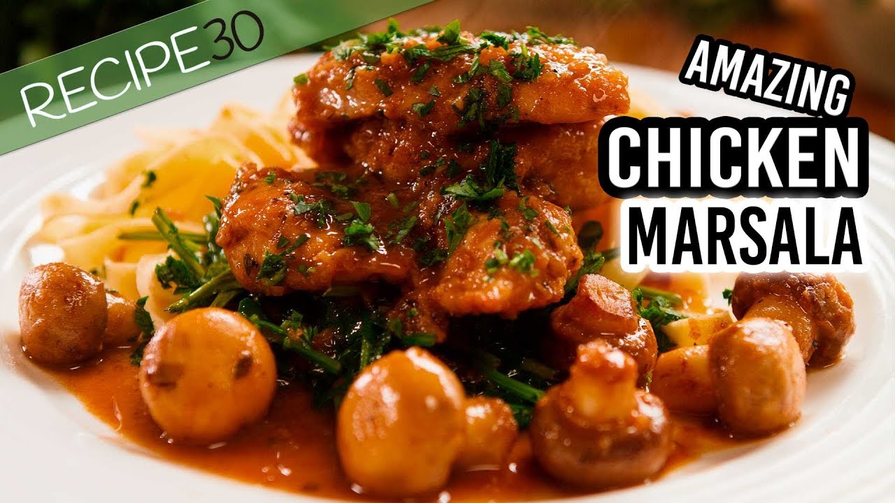 Amazing chicken marsala with fettuccine - updated