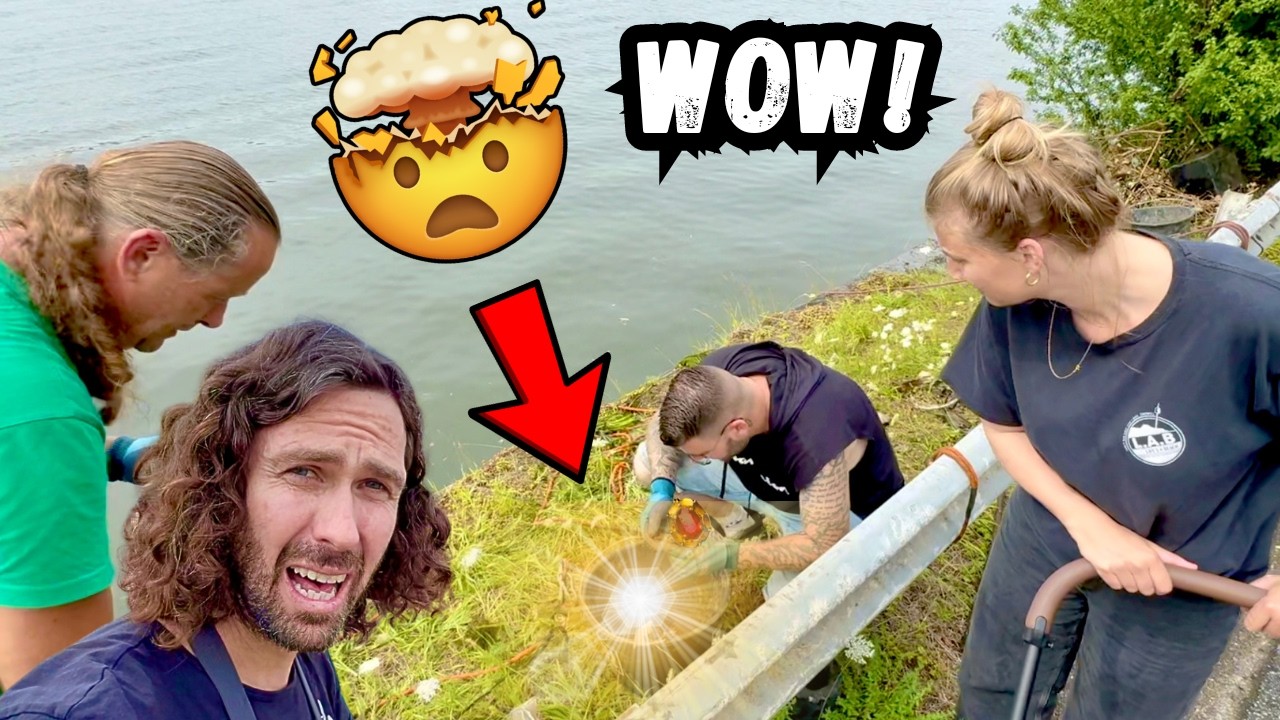 Bag full of gold jewelry found magnet fishing in the river! Totally ...