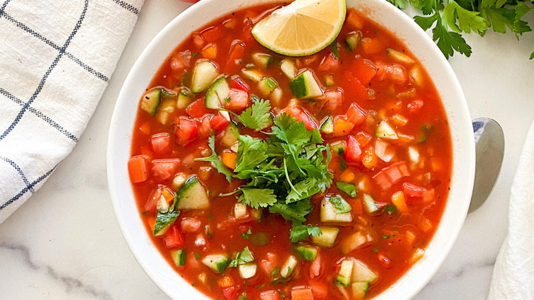 Mexican gazpacho soup recipe
