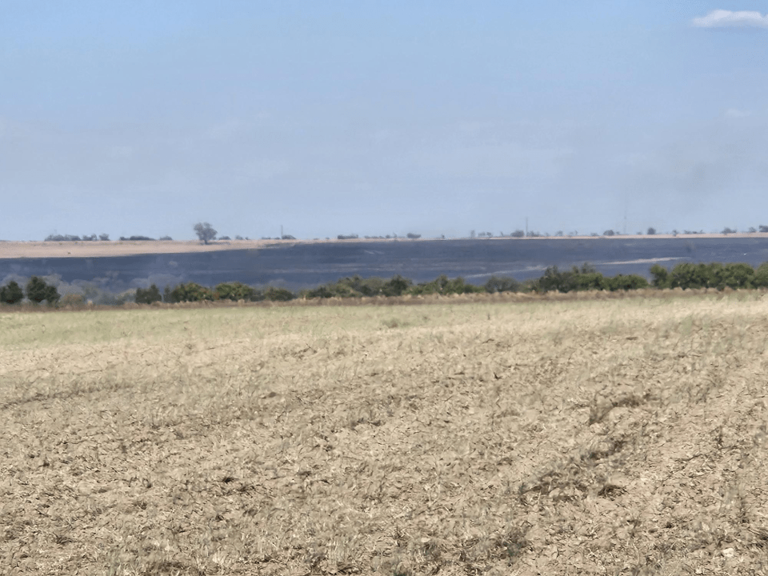 Hedley VFD responding to grass fire on SH-70 Friday afternoon