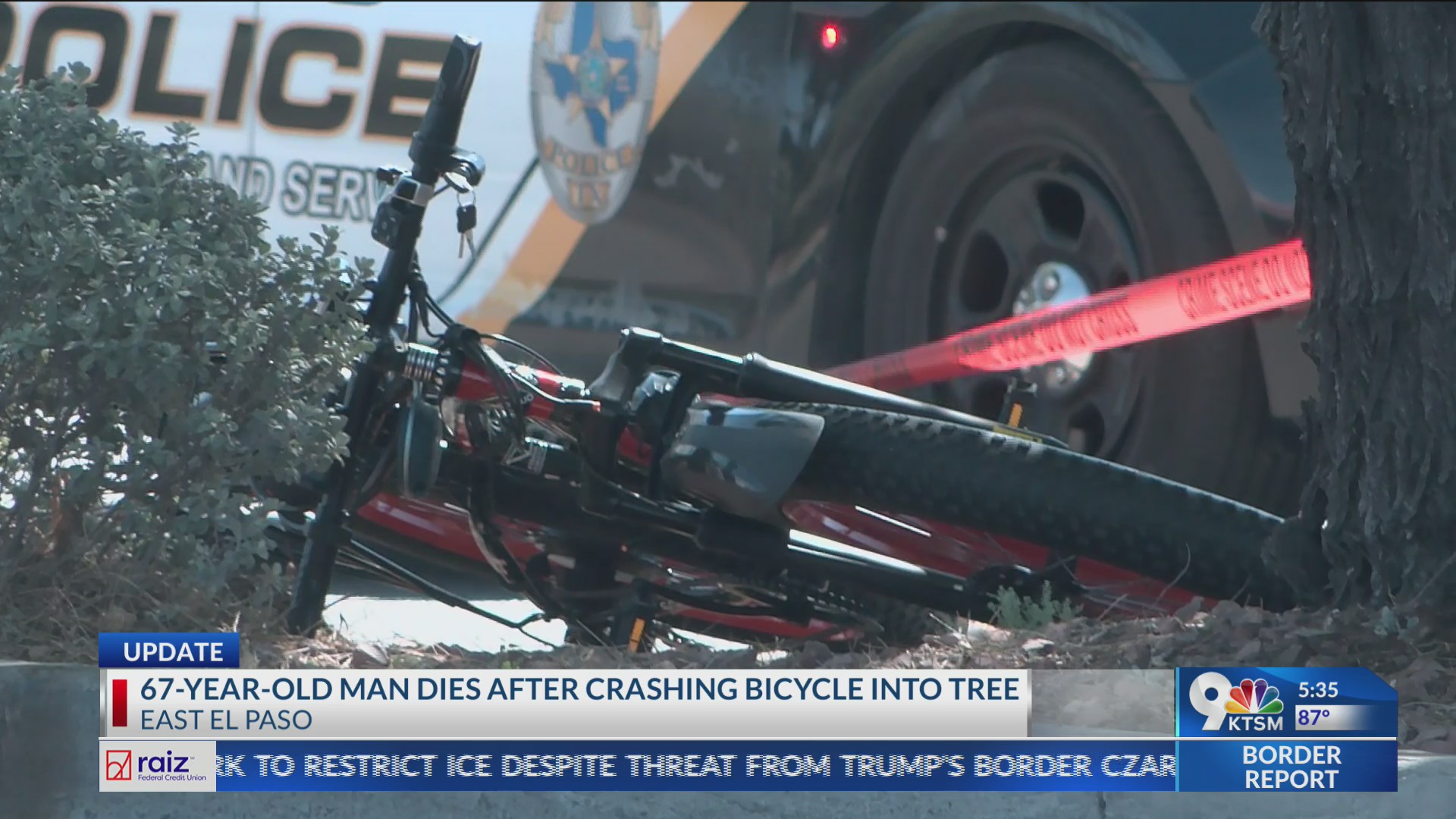 Bicyclist strikes tree, killed in crash