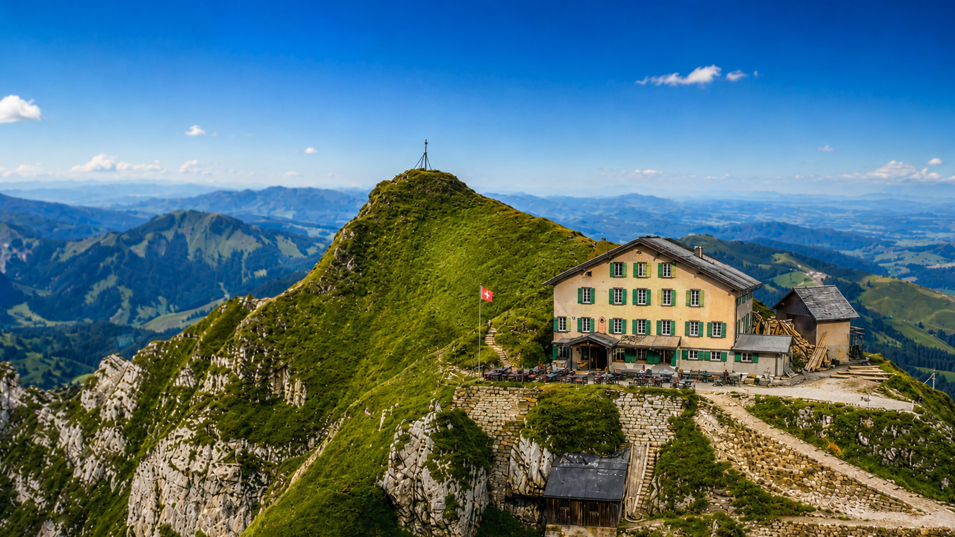 This mountain lodge sits above everything else