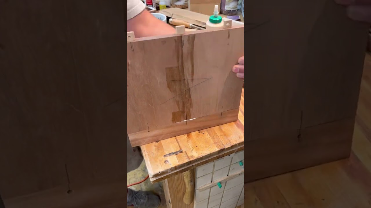 Resawing and drawbore joinery on breadboard panels #joinery # ...