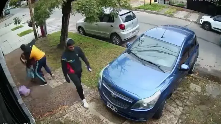 Impactante video: así fue el violento robo de un auto a una mujer en Lanús