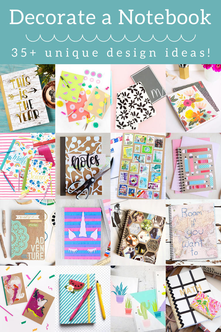 35+ cute notebook decoration ideas for school or journaling