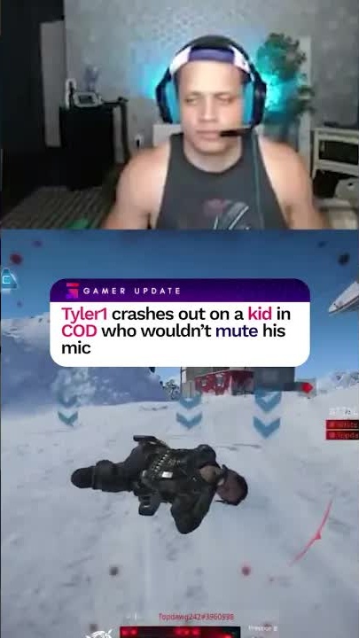 Tyler1 crashes out on a kid in COD #tyler1 #cod #gaming