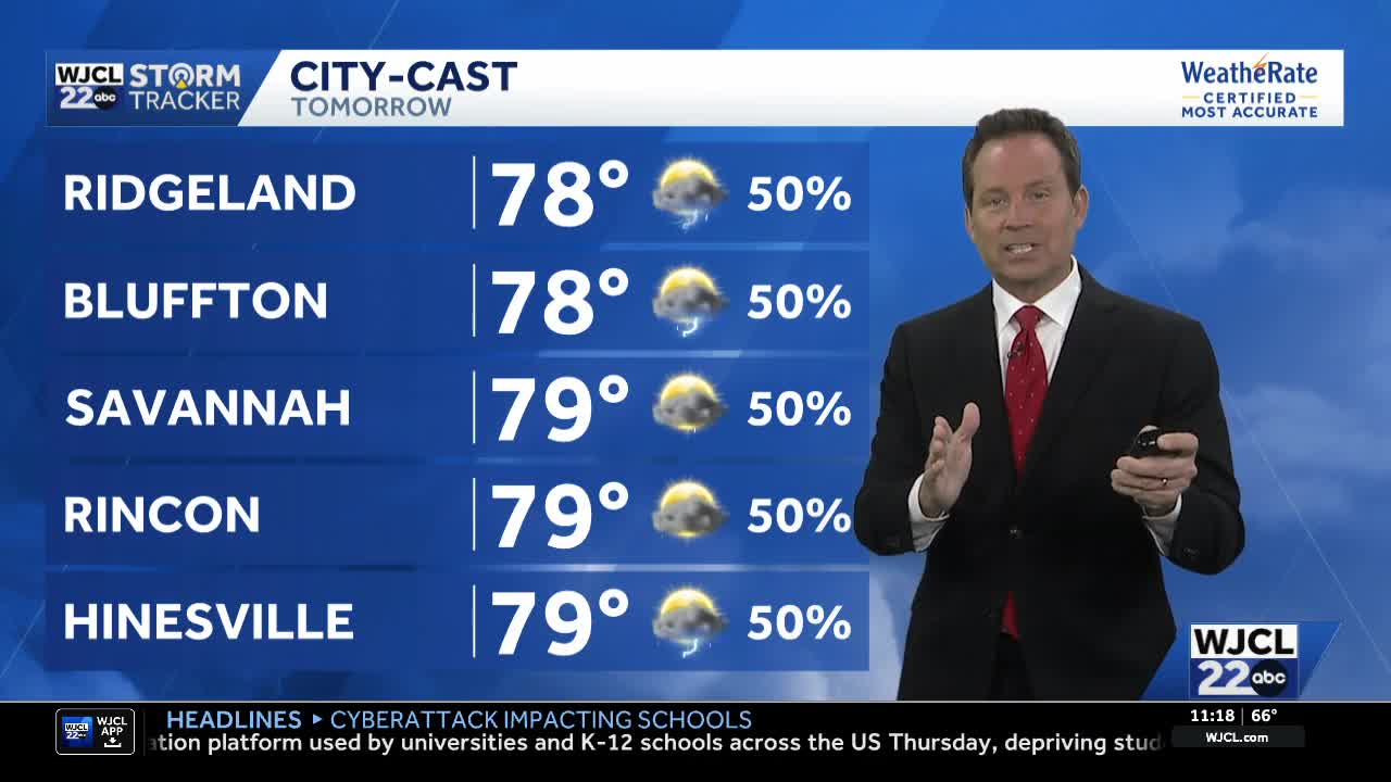 Weekend includes a few showers, many dry hours in the Savannah area