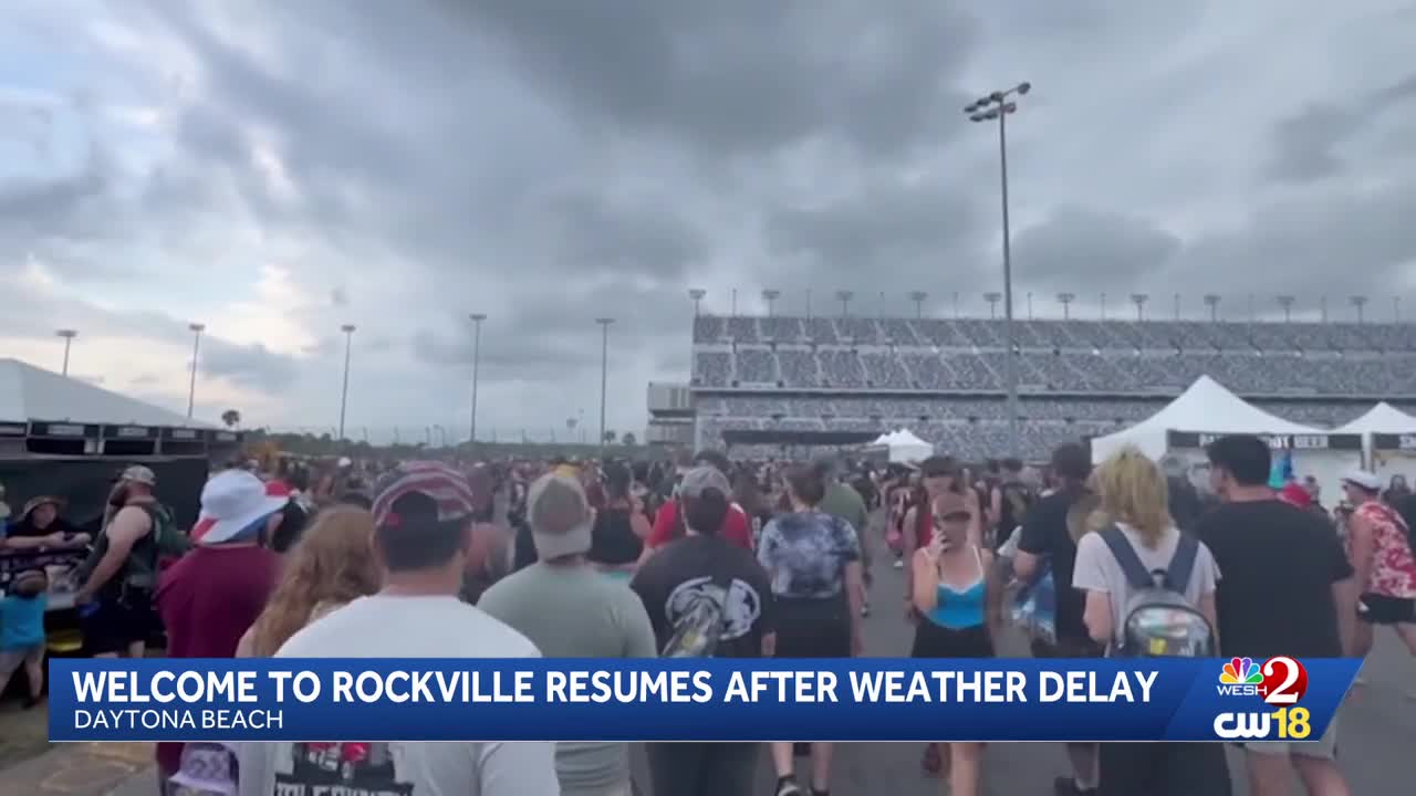 Welcome to Rockville resumes after weather delay