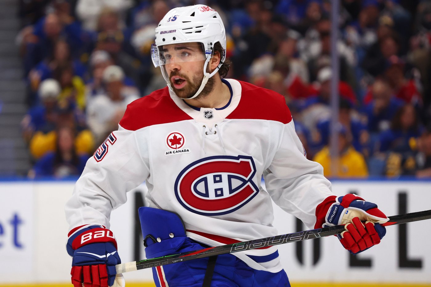 Alex Newhook steps up for Canadiens with a pair of goals in Montreal's ...