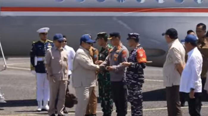 Saat Prabowo disambut lagu Maju Tak Gentar di sekolah Pulau Miangas