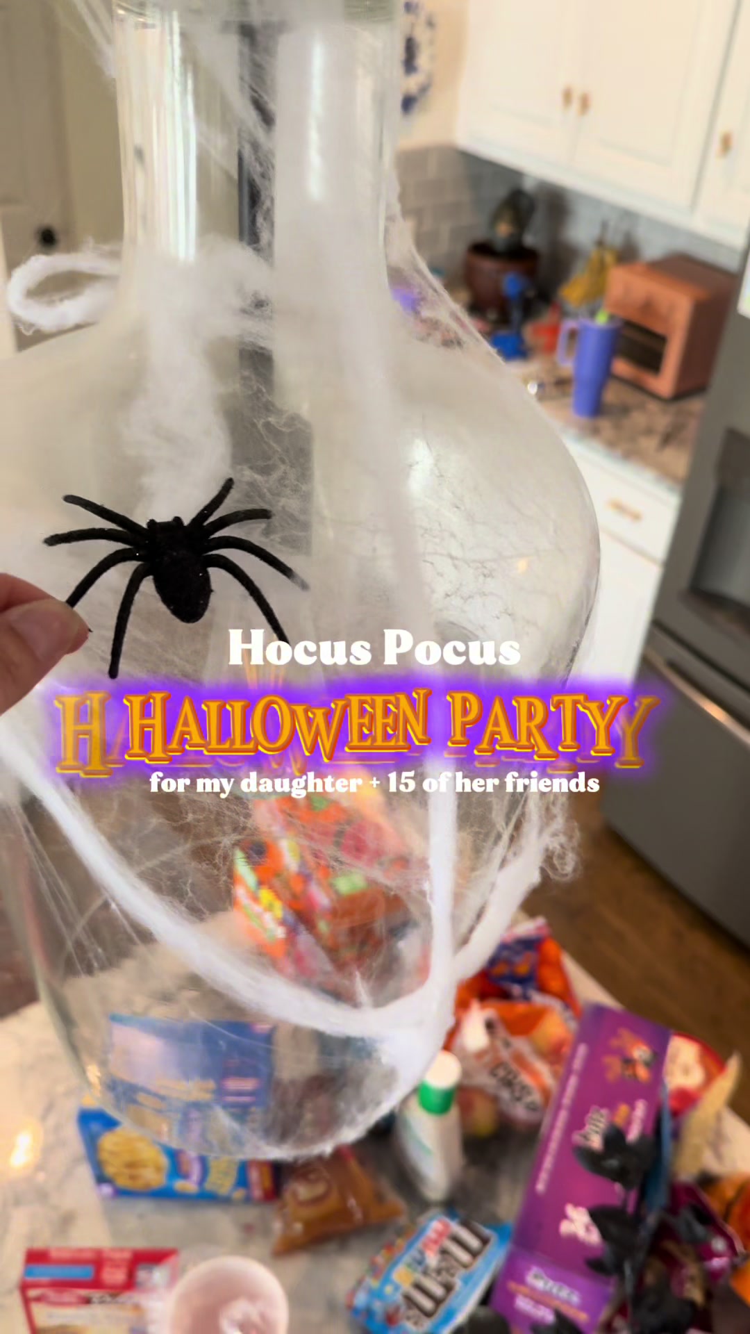 Witchy party table inspired by classic Halloween film