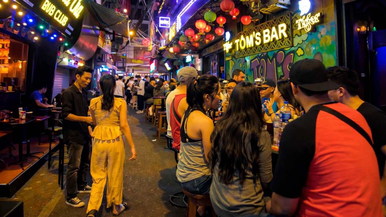Walking through Hanoi’s night bar street (4K)