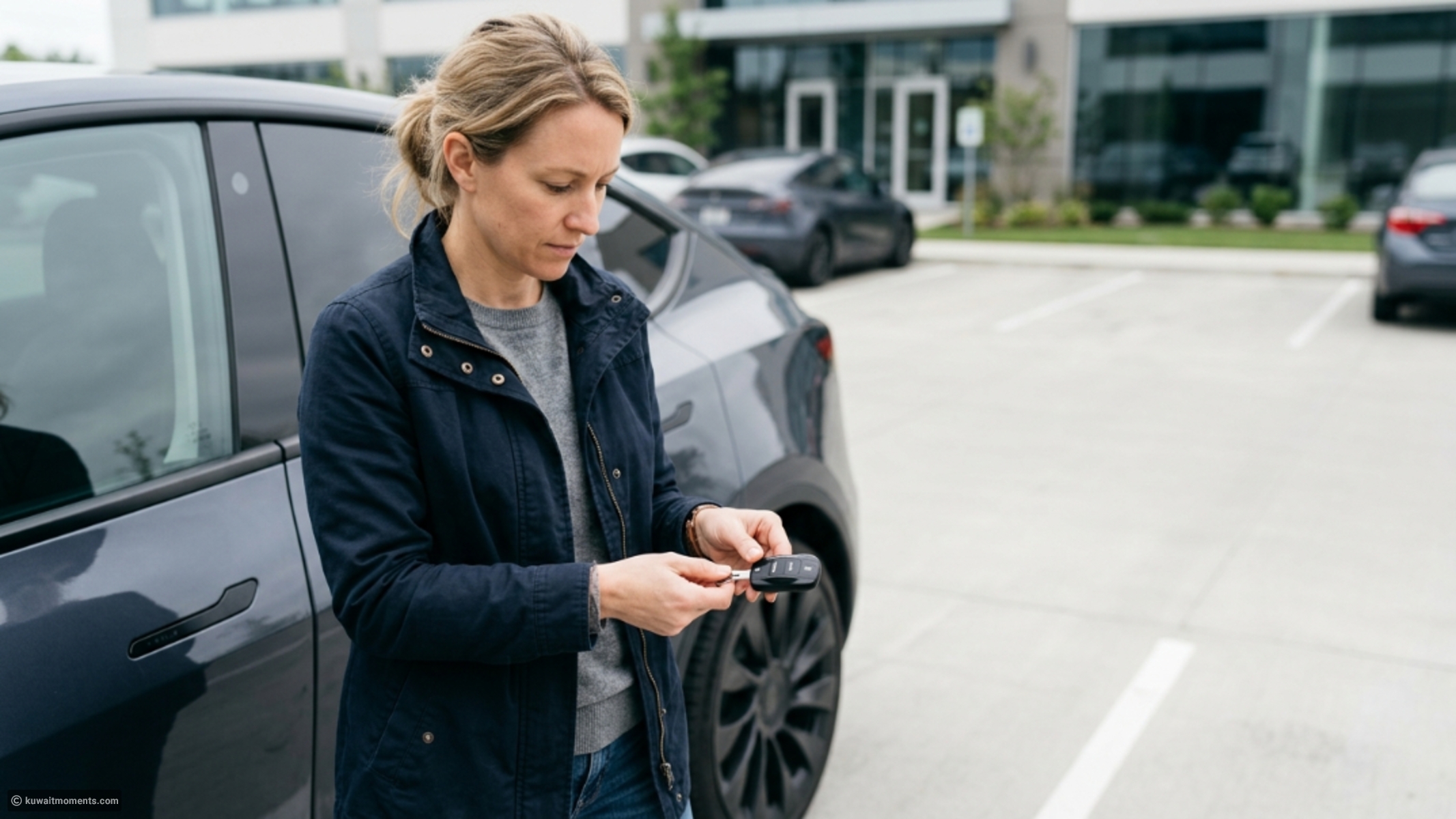 What is that little button on your car door handle for?