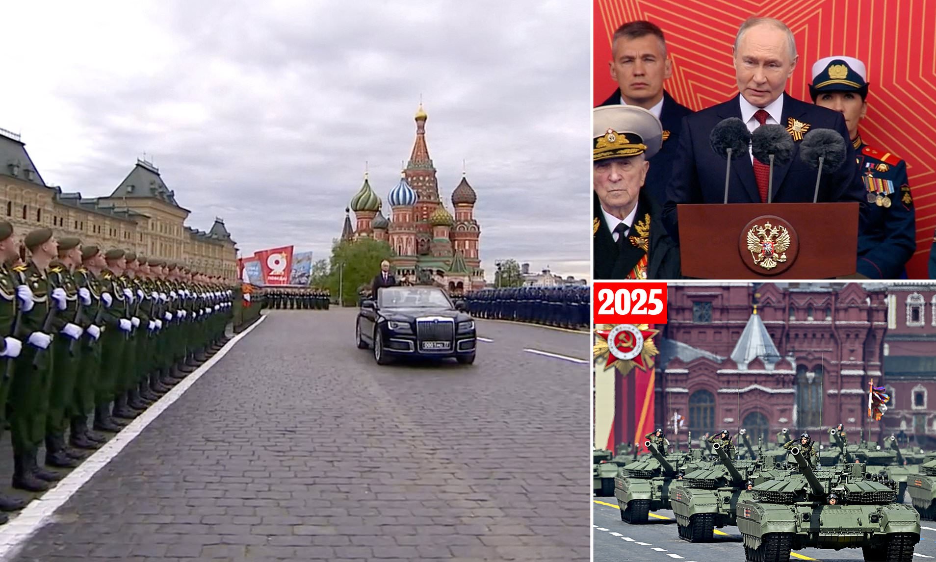 No tanks, we're at war! Putin oversees stripped-down Victory Day parade ...