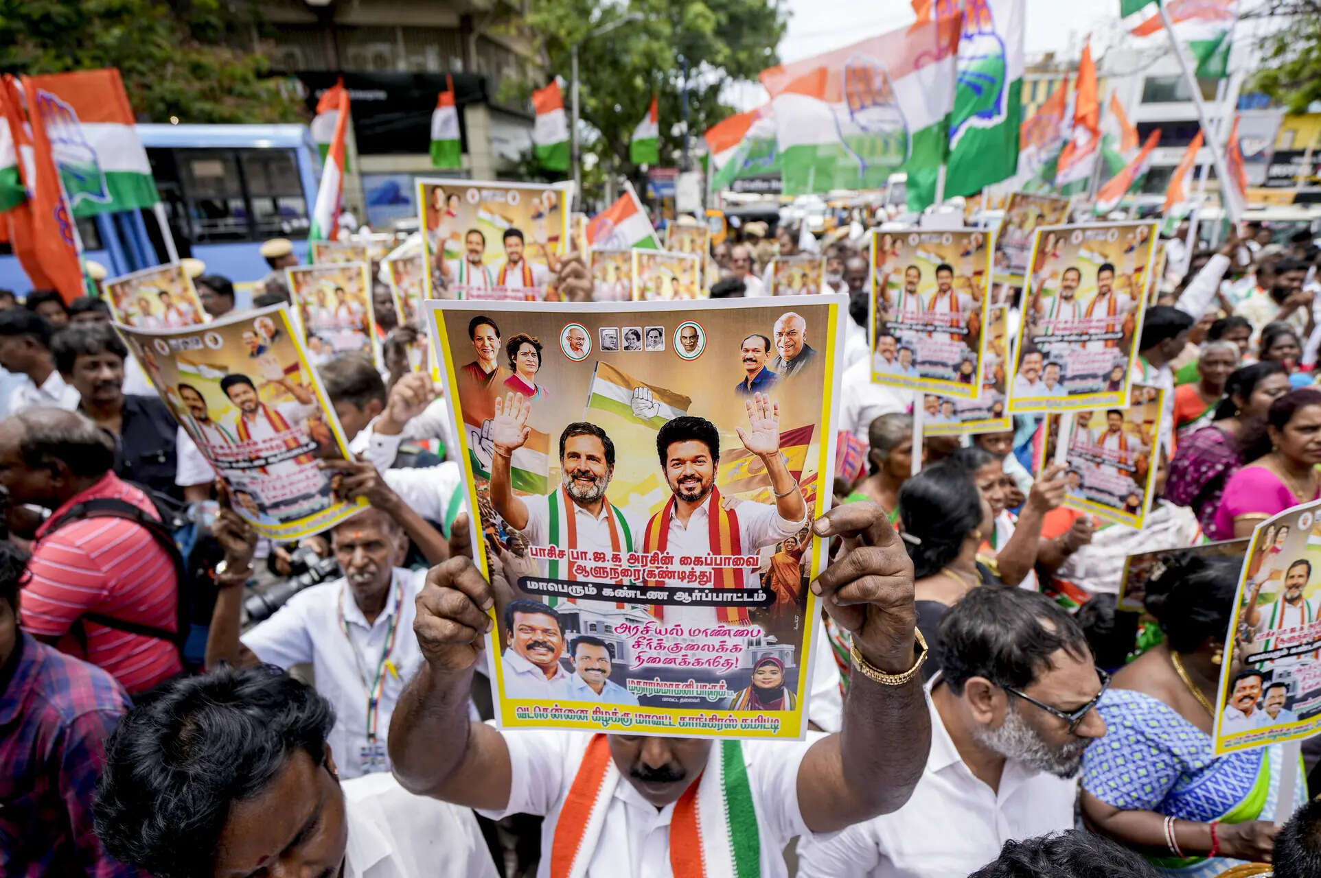 Tamil Nadu battle: Congress attacks BJP, DMK over blocking TVK government