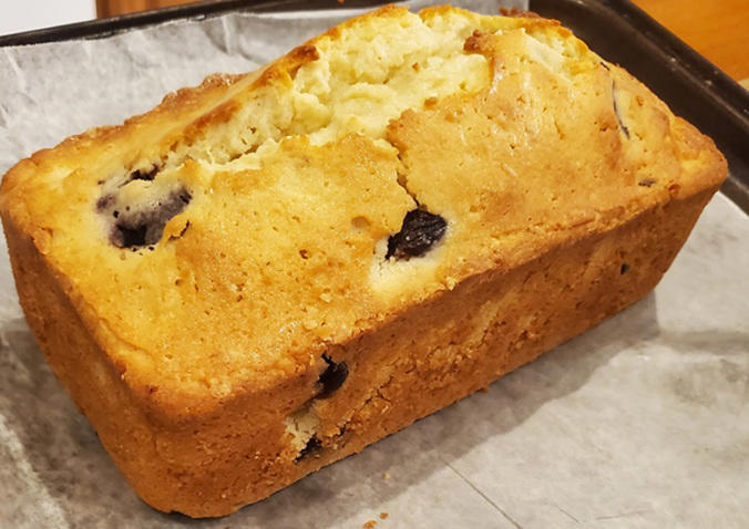 Lemon blueberry loaf cake