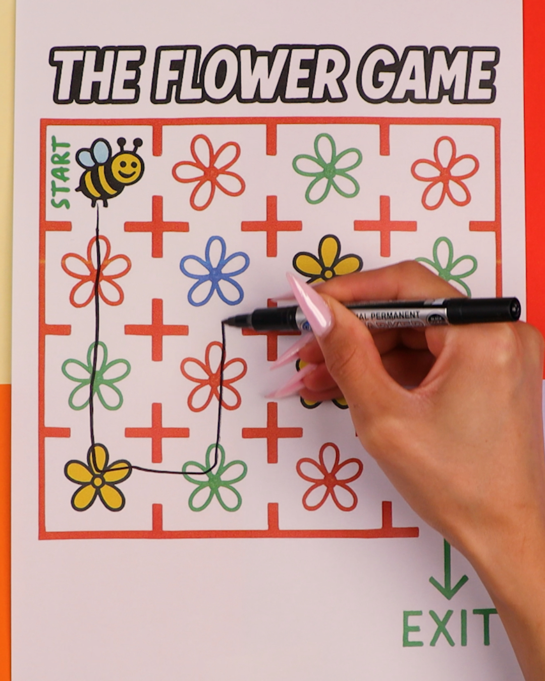 Trace chaque fleur pour libérer l'abeille🐝🌺